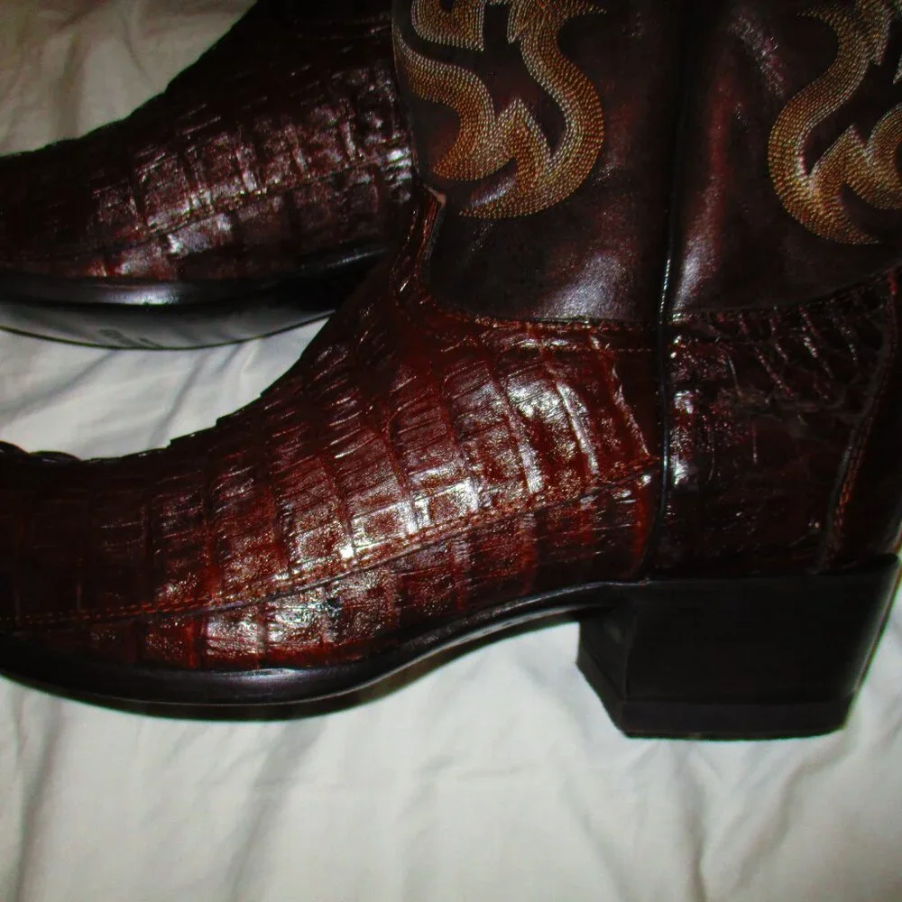 El Presidente | Shoes | Crocodile Tail Cut Mens Western Cowboy Boots ...